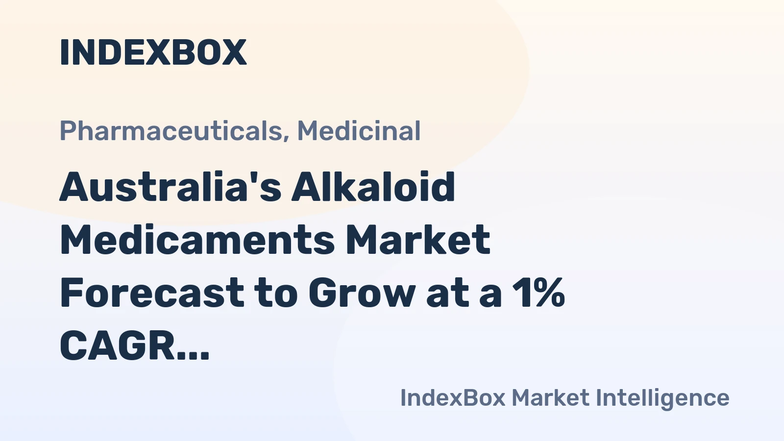Australia's Alkaloid Medicaments Market Forecast to Grow at a 1% CAGR Through 2035