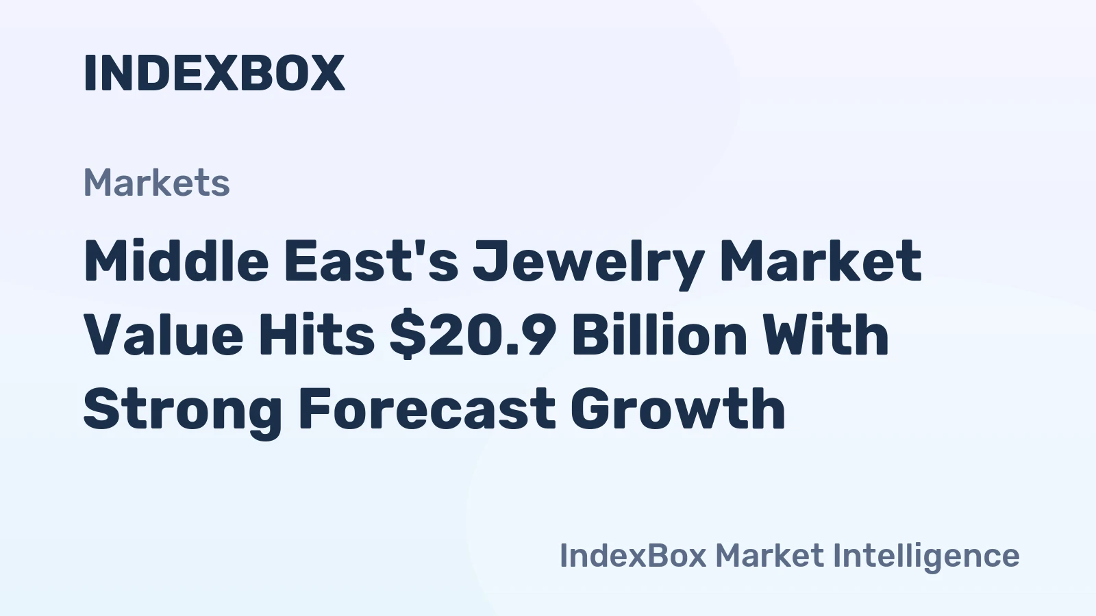 Middle East's Jewelry Market Value Hits $20.9 Billion With Strong Forecast Growth