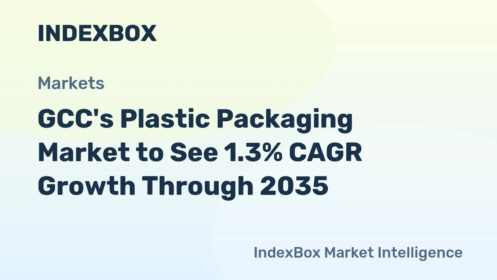 GCC's Plastic Packaging Market to See 1.3% CAGR Growth Through 2035