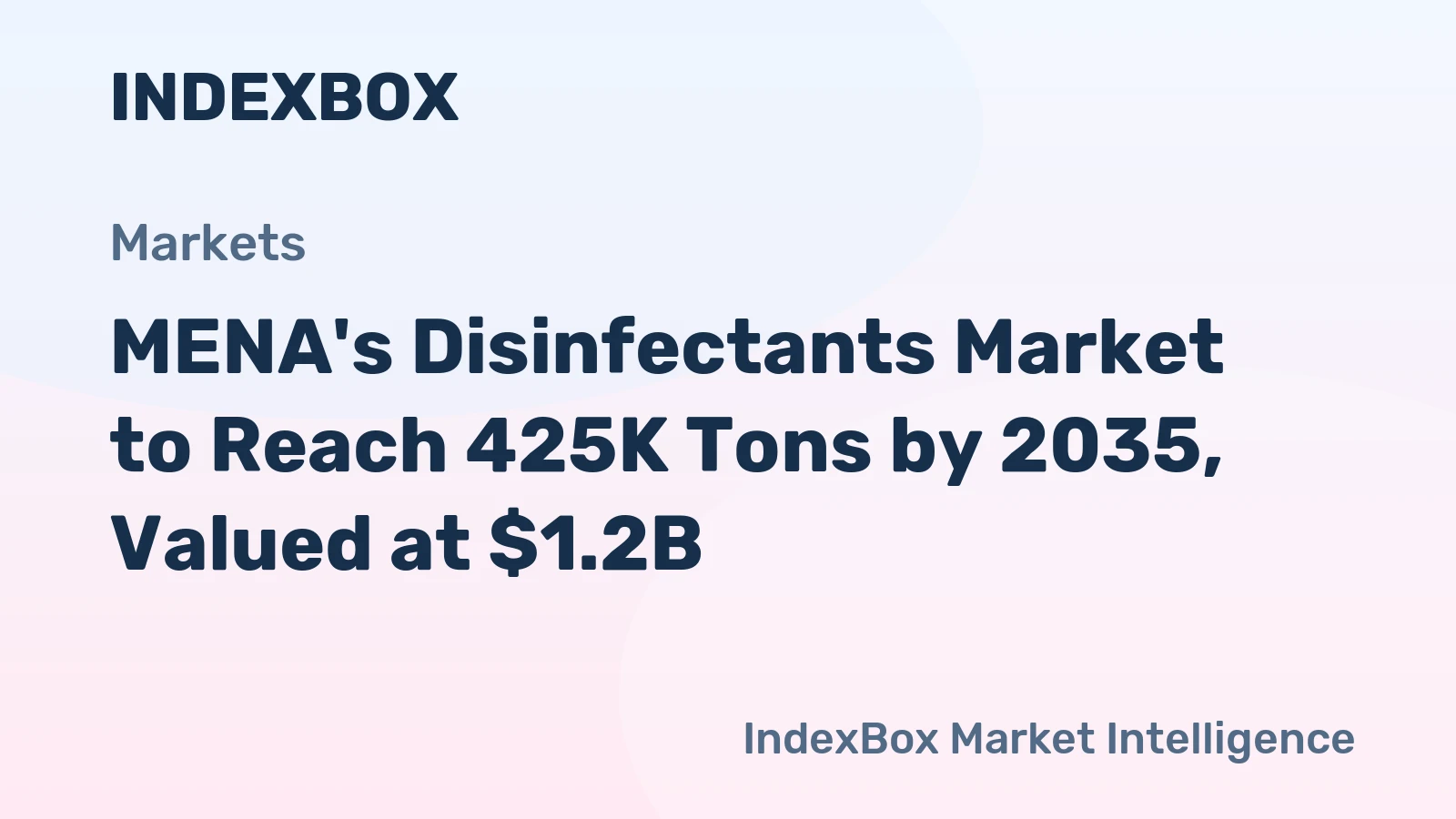 MENA's Disinfectants Market to Reach 425K Tons by 2035, Valued at $1.2B