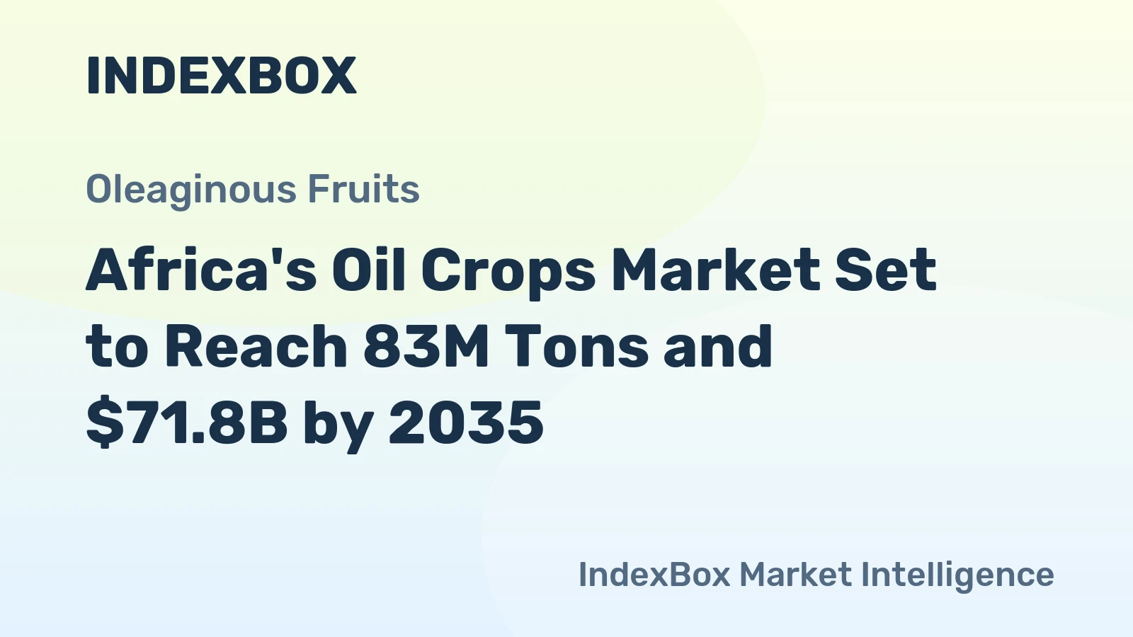 Africa's Oil Crops Market Set to Reach 83M Tons and $71.8B by 2035
