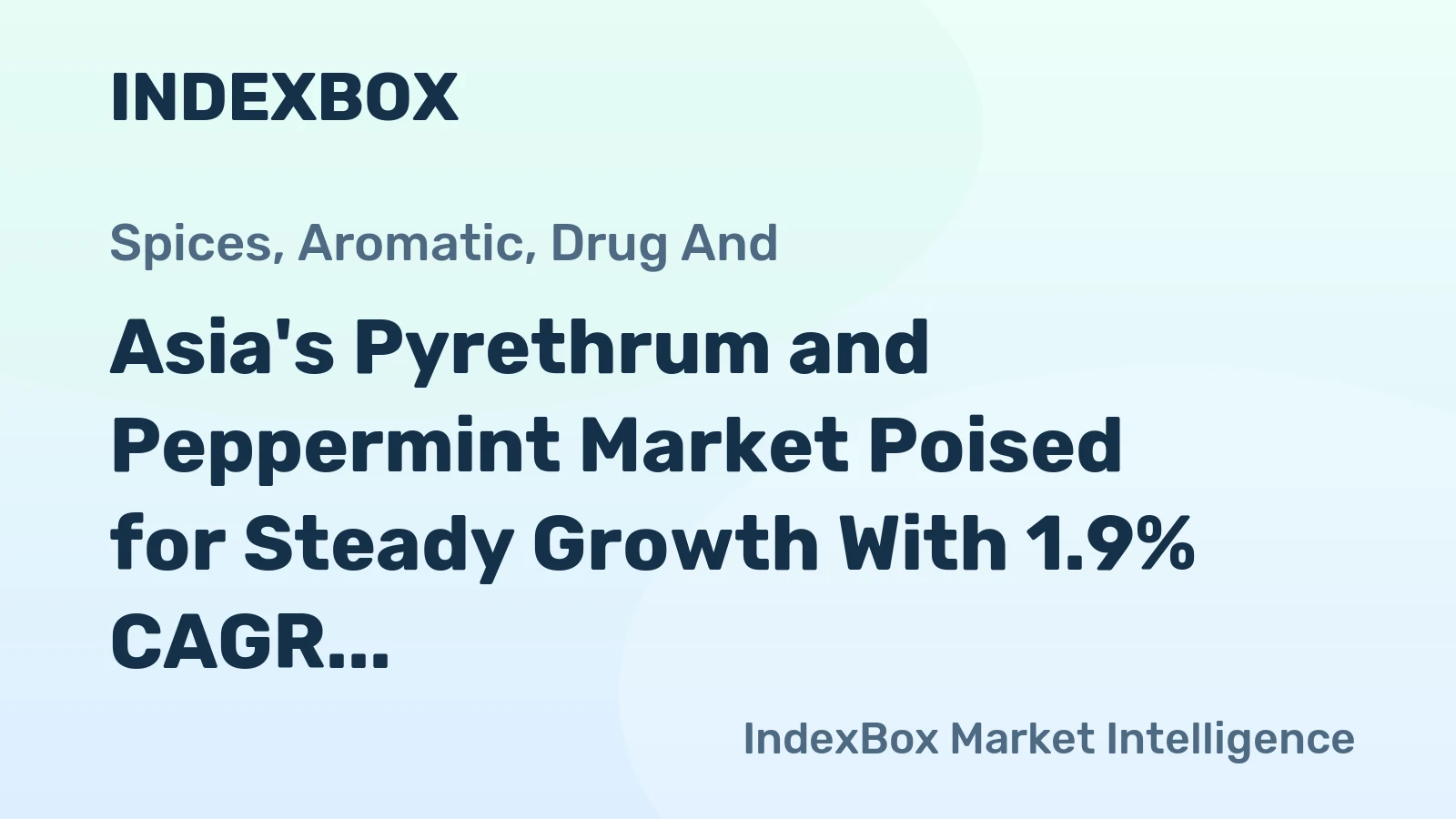 Asia's Pyrethrum and Peppermint Market Poised for Steady Growth With 1.9% CAGR Through 2035