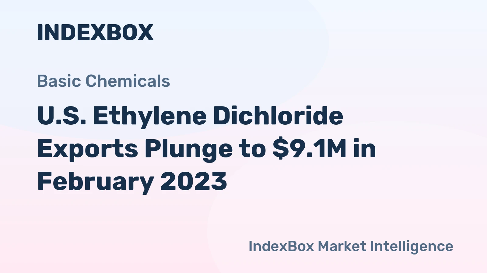 U.S. Ethylene Dichloride Exports Plunge to $9.1M in February 2023