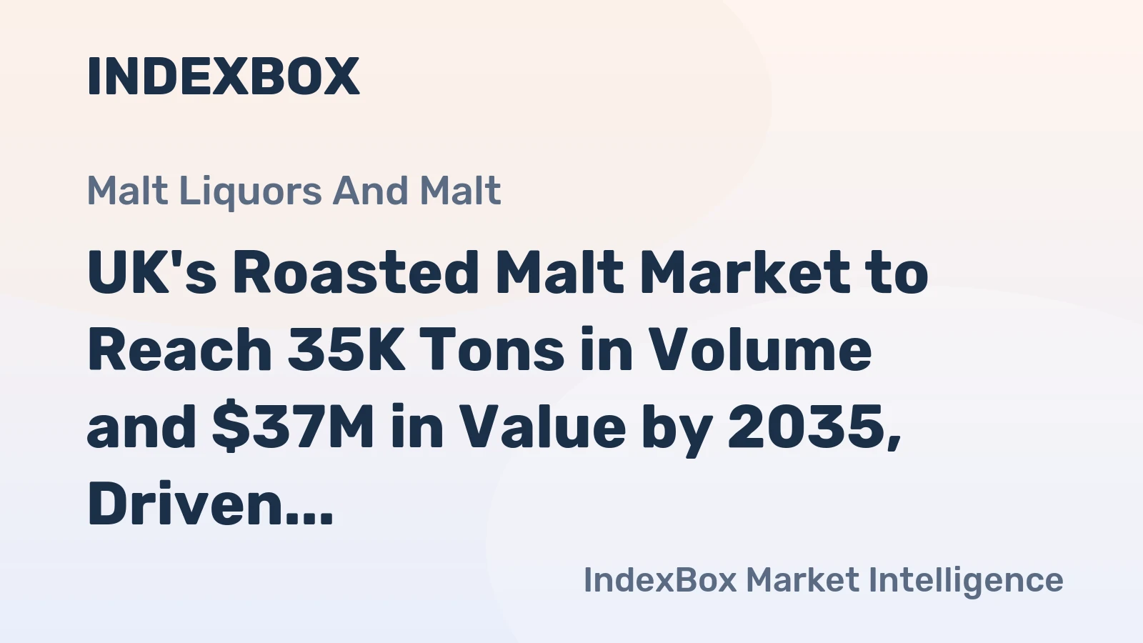 UK's Roasted Malt Market to Reach 35K Tons in Volume and $37M in Value by 2035, Driven by Increasing Demand