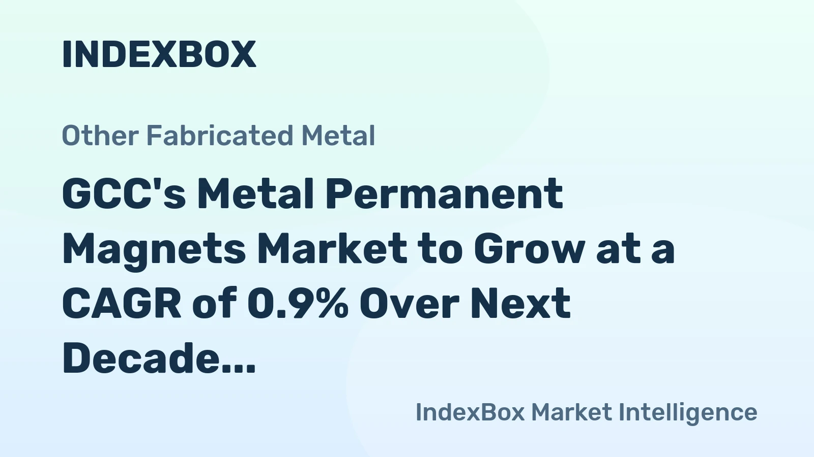 GCC's Metal Permanent Magnets Market to Grow at a CAGR of 0.9% Over Next Decade, Reaching $168M by 2035