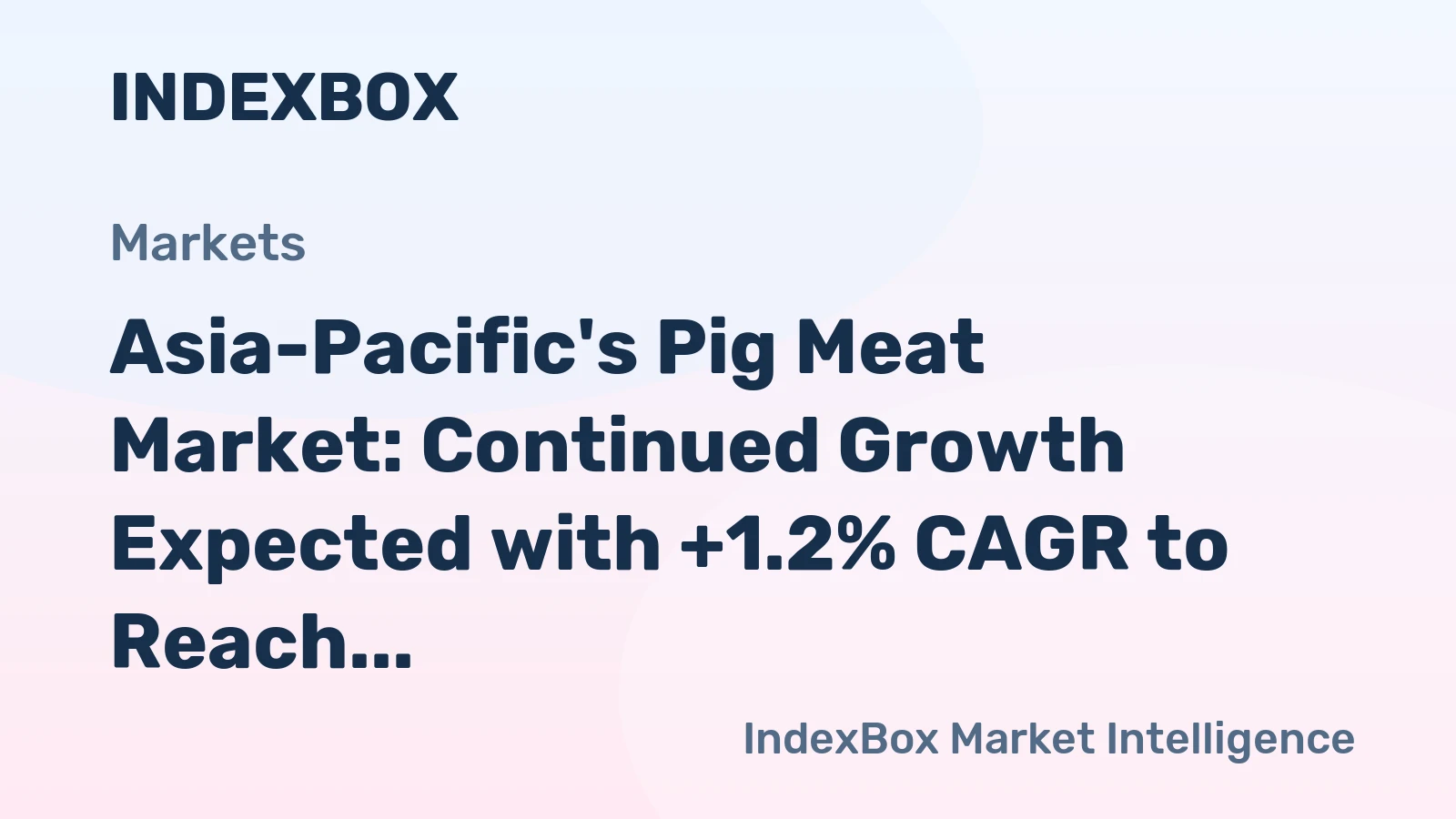 Asia-Pacific's Pig Meat Market: Continued Growth Expected with +1.2% CAGR to Reach 12M Tons by 2035