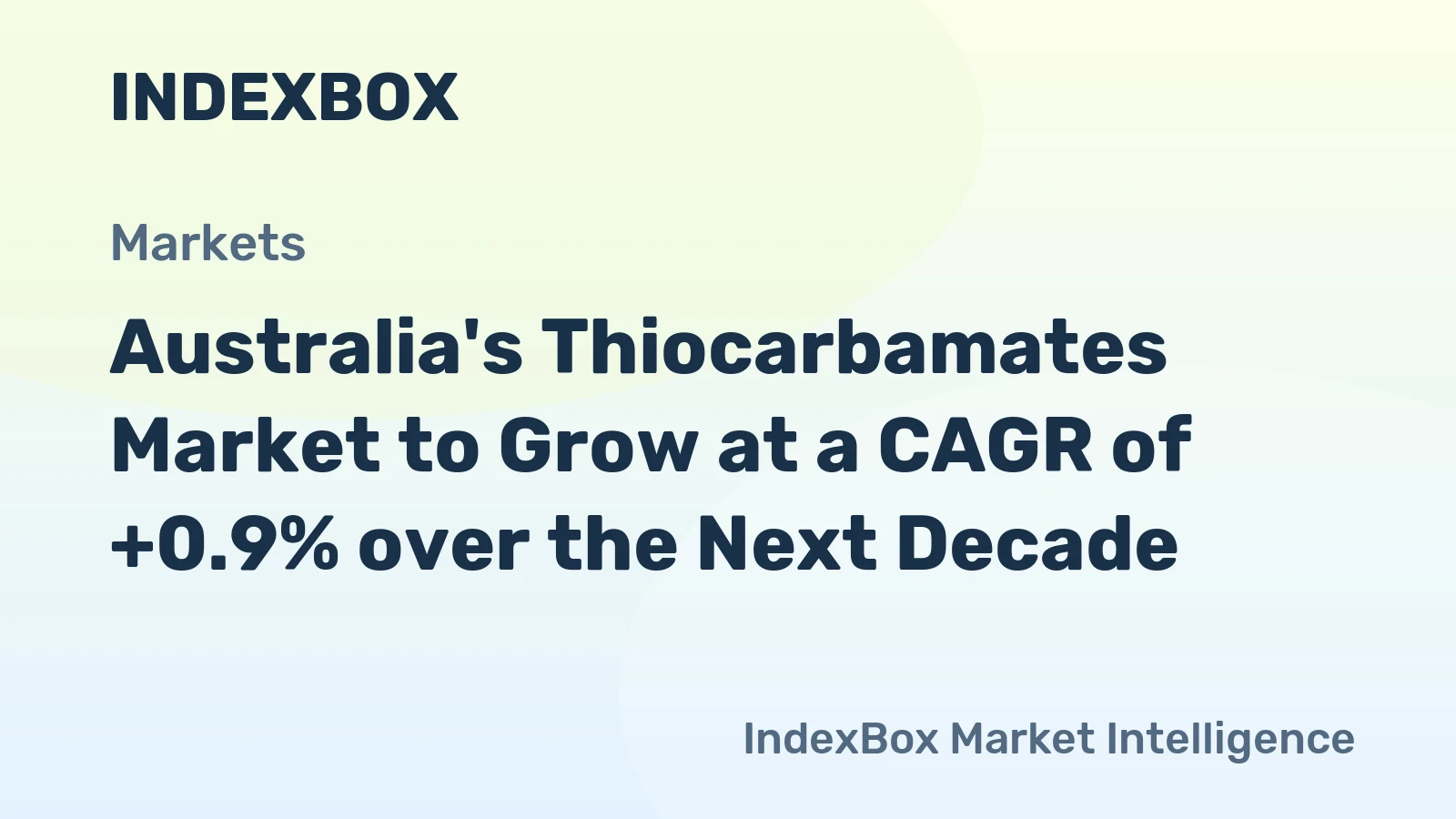 Australia's Thiocarbamates Market to Grow at a CAGR of +0.9% over the Next Decade