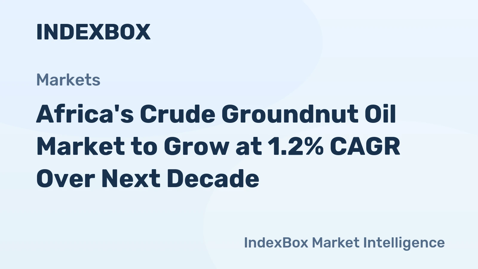 Africa's Crude Groundnut Oil Market to Grow at 1.2% CAGR Over Next Decade