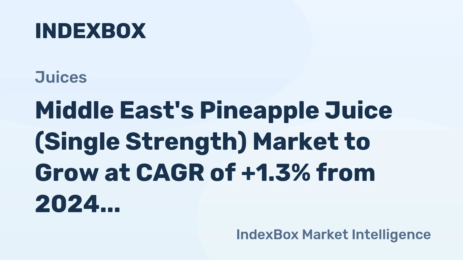 Middle East's Pineapple Juice (Single Strength) Market to Grow at CAGR of +1.3% from 2024 to 2035, Reaching 20K Tons