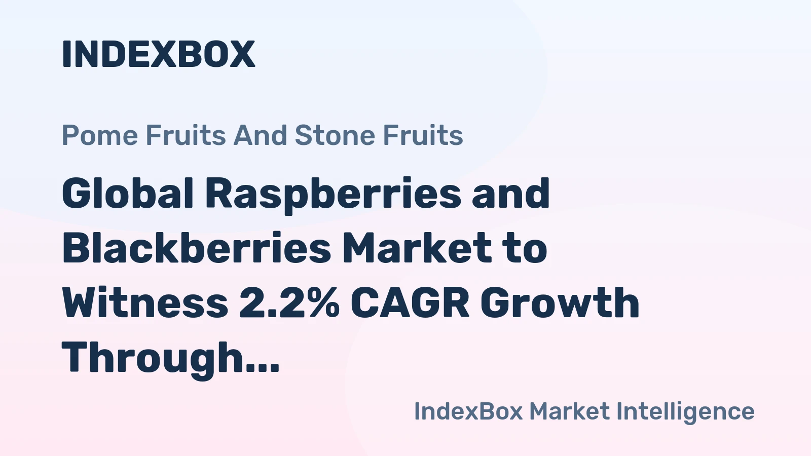 Global Raspberries and Blackberries Market to Witness 2.2% CAGR Growth Through 2035
