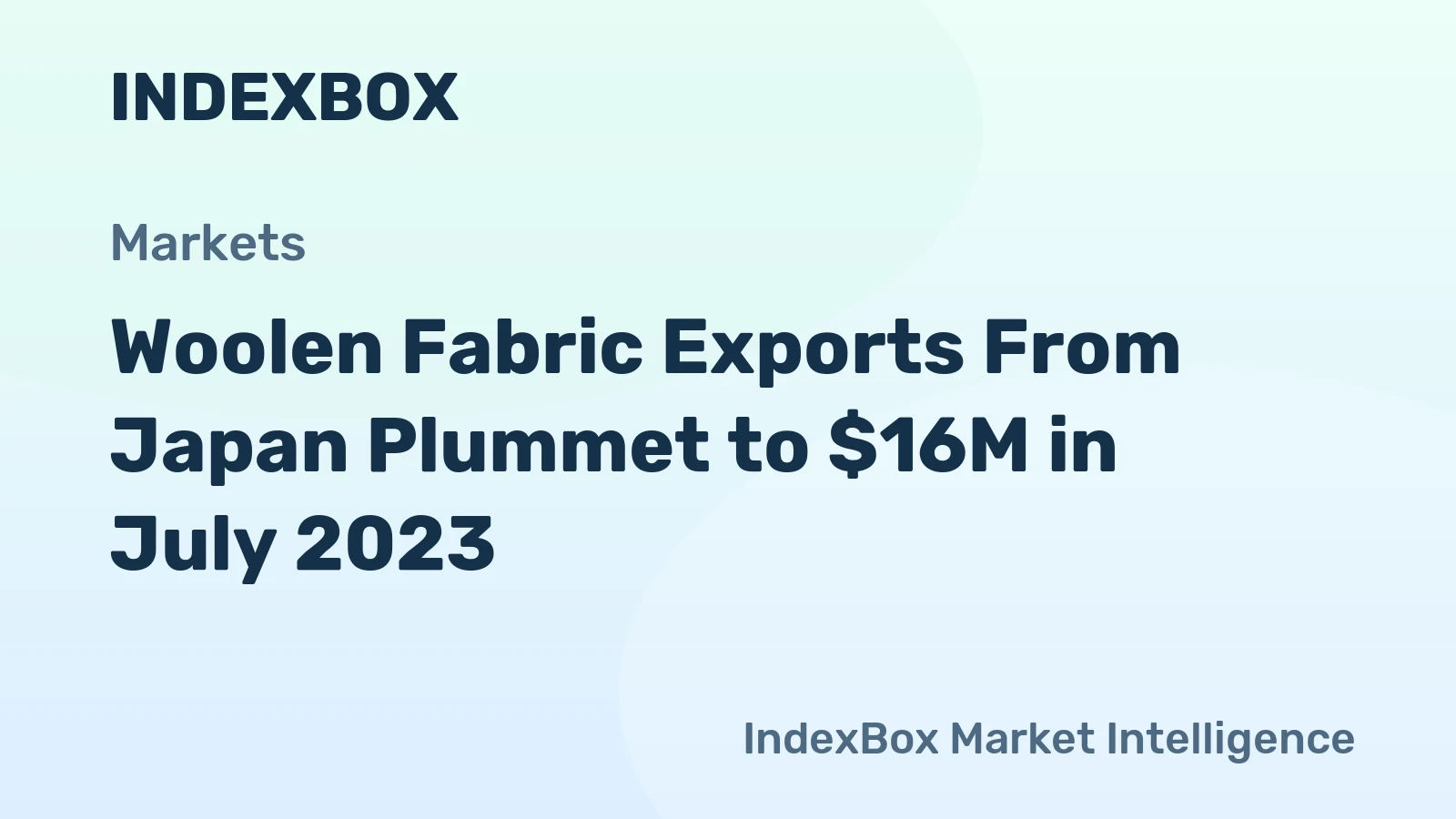 Woolen Fabric Exports From Japan Plummet to $16M in July 2023
