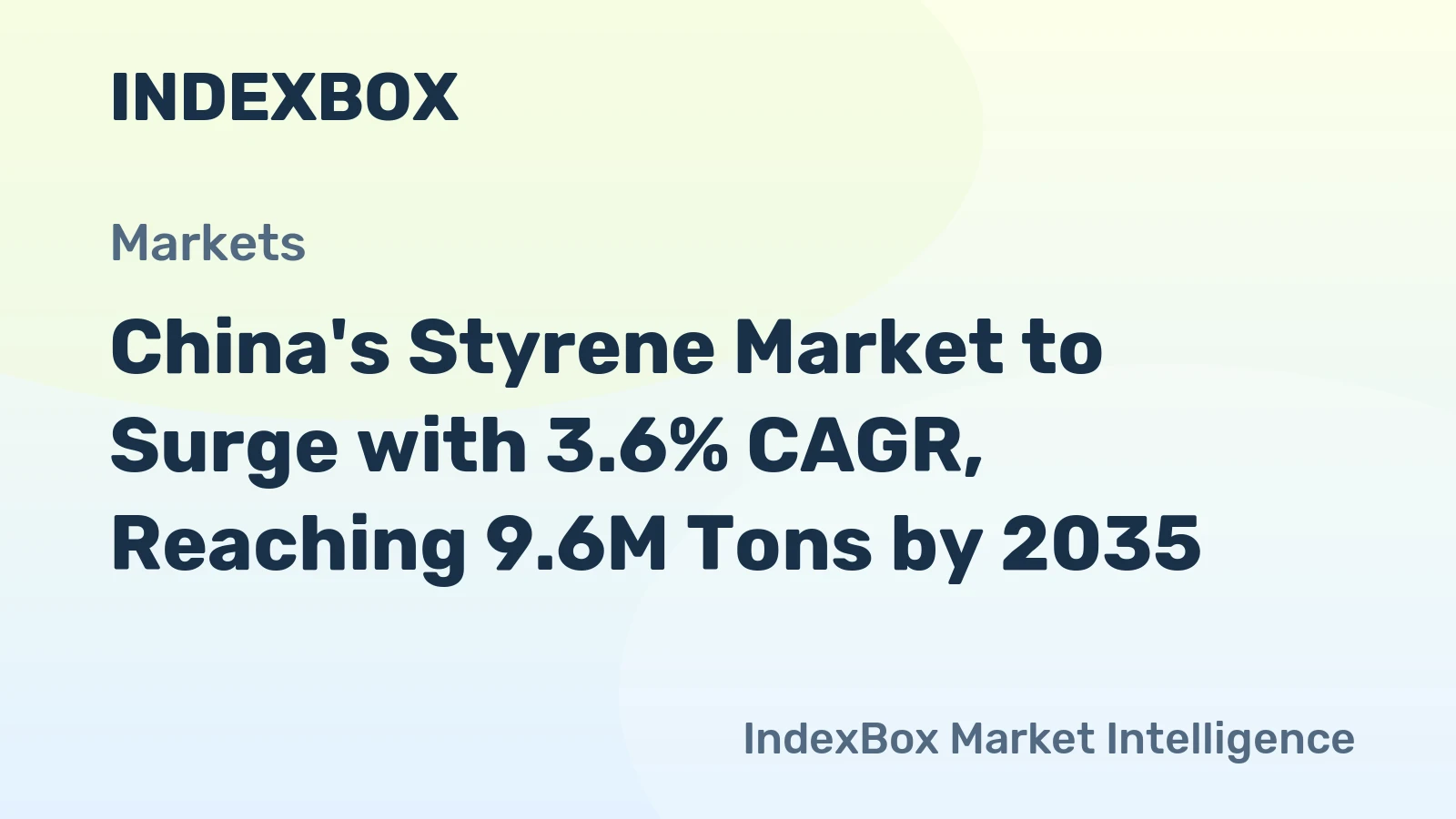 China's Styrene Market to Surge with 3.6% CAGR, Reaching 9.6M Tons by 2035
