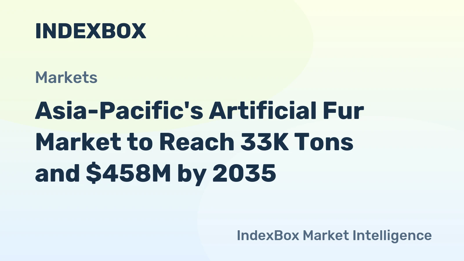 Asia-Pacific's Artificial Fur Market to Reach 33K Tons and $458M by 2035