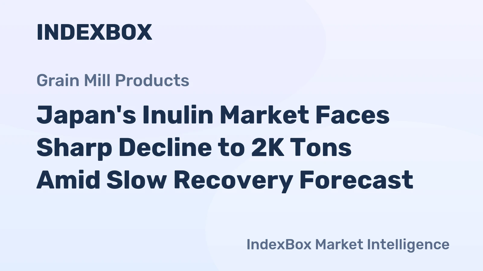 Japan's Inulin Market Faces Sharp Decline to 2K Tons Amid Slow Recovery Forecast