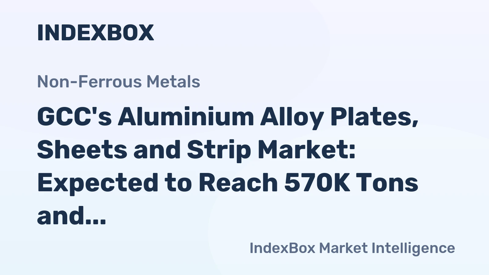GCC's Aluminium Alloy Plates, Sheets and Strip Market: Expected to Reach 570K Tons and $2.4B by 2035
