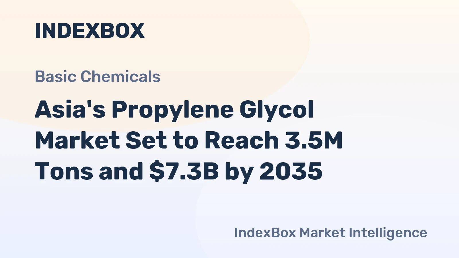 Asia's Propylene Glycol Market Set to Reach 3.5M Tons and $7.3B by 2035