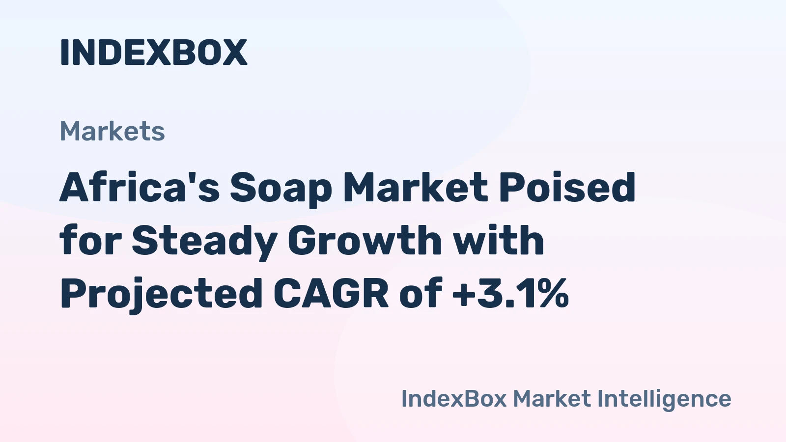 Africa's Soap Market Poised for Steady Growth with Projected CAGR of +3.1%