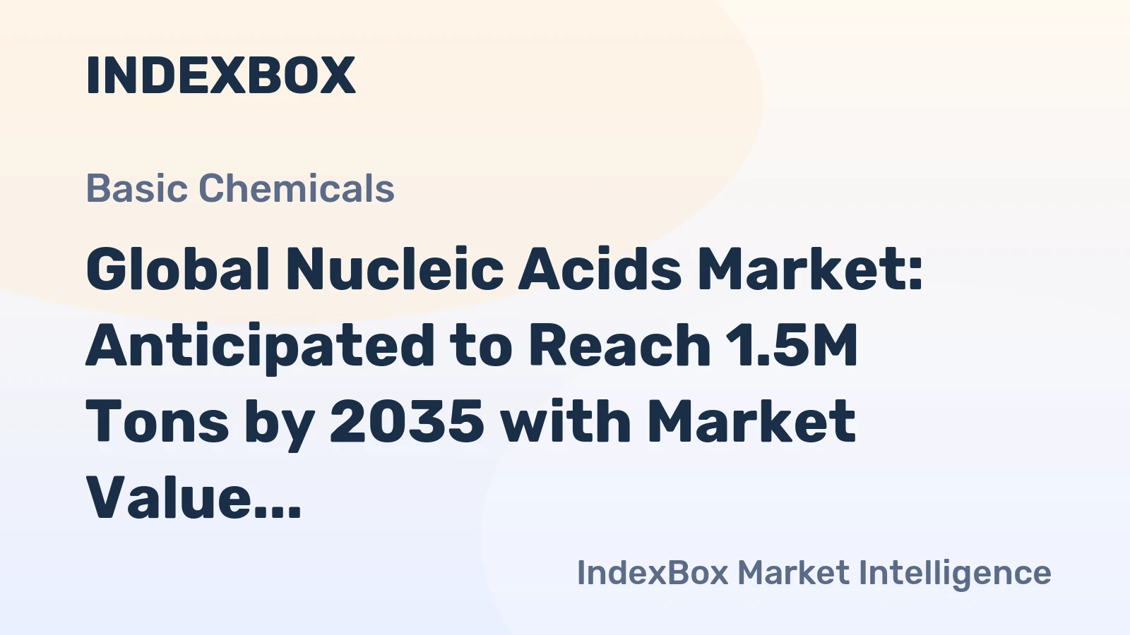 Global Nucleic Acids Market: Anticipated to Reach 1.5M Tons by 2035 with Market Value of $89.1B