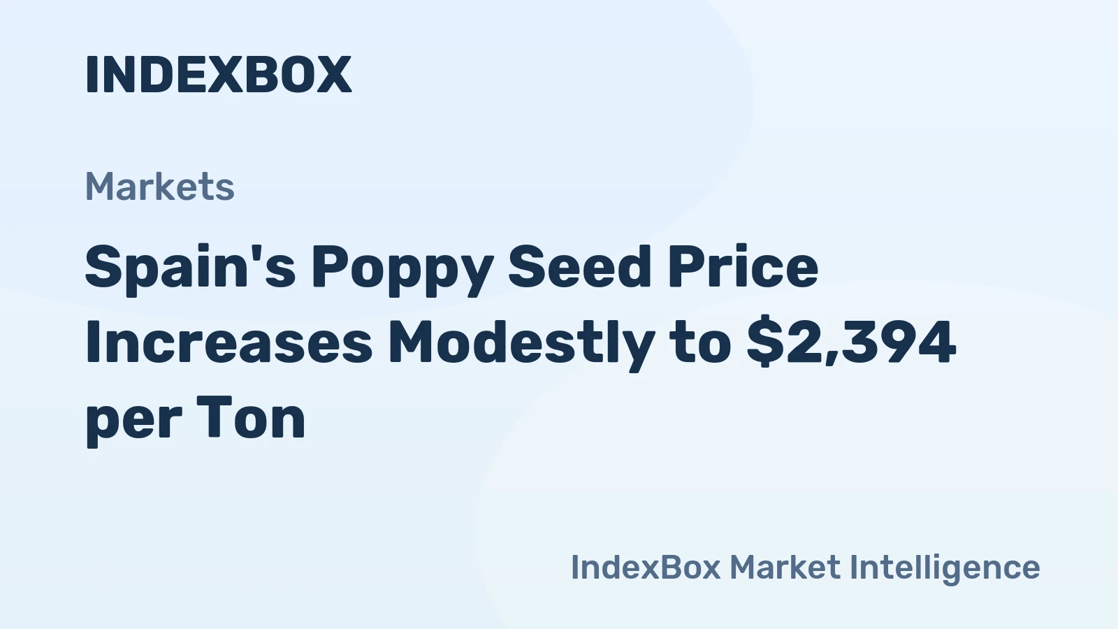 Spain's Poppy Seed Price Increases Modestly to $2,394 per Ton
