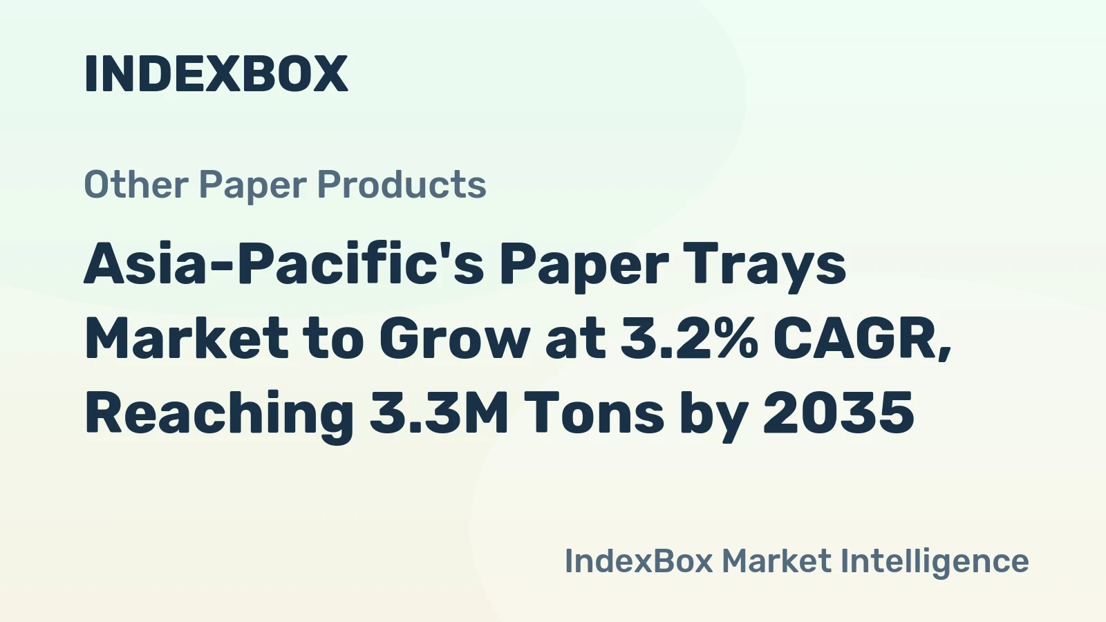 Asia-Pacific's Paper Trays Market to Grow at 3.2% CAGR, Reaching 3.3M Tons by 2035