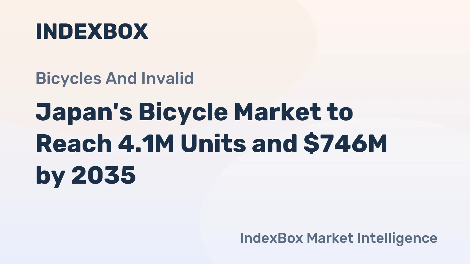 Japan's Bicycle Market to Reach 4.1M Units and $746M by 2035