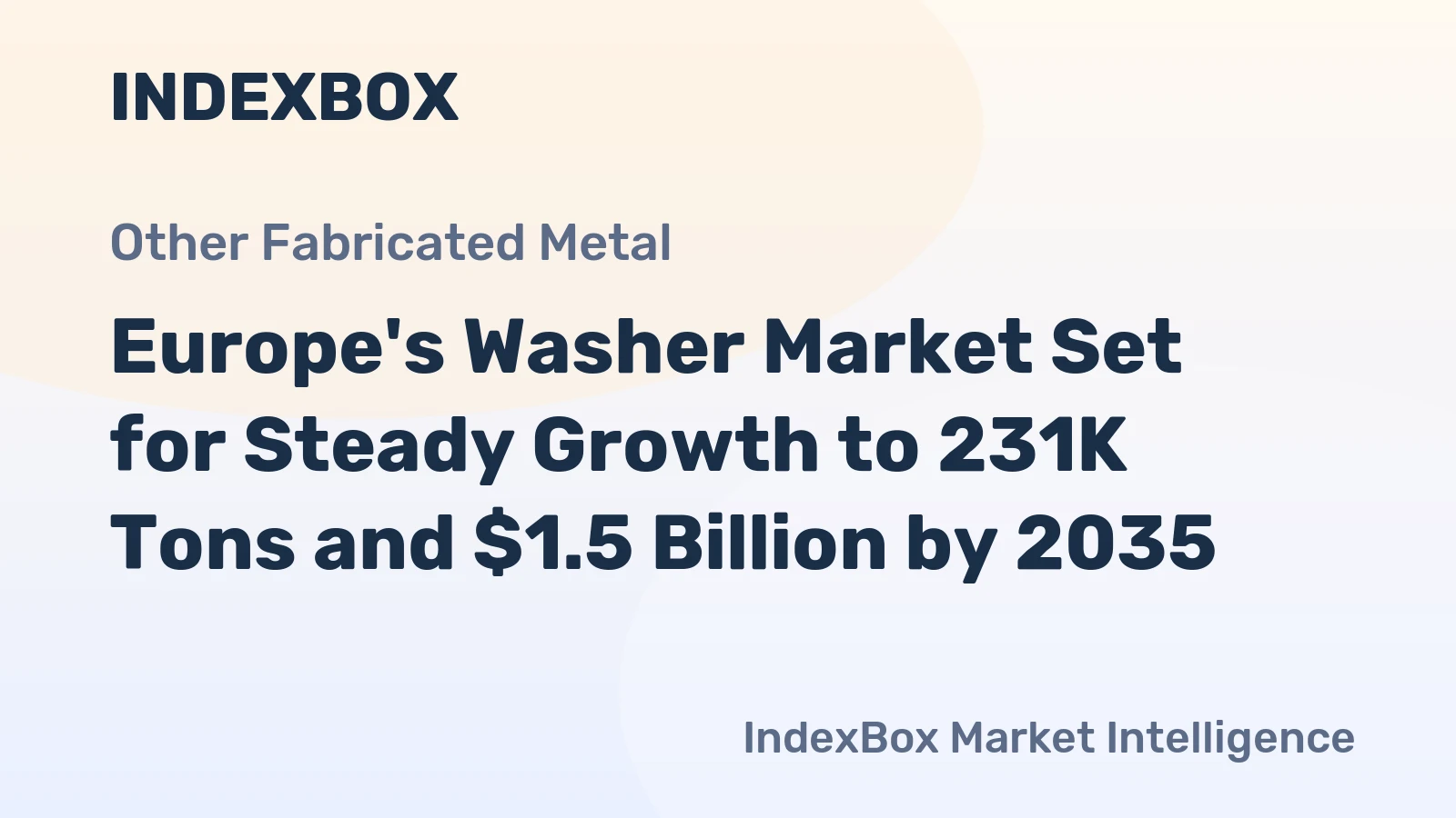 Europe's Washer Market Set for Steady Growth to 231K Tons and $1.5 Billion by 2035
