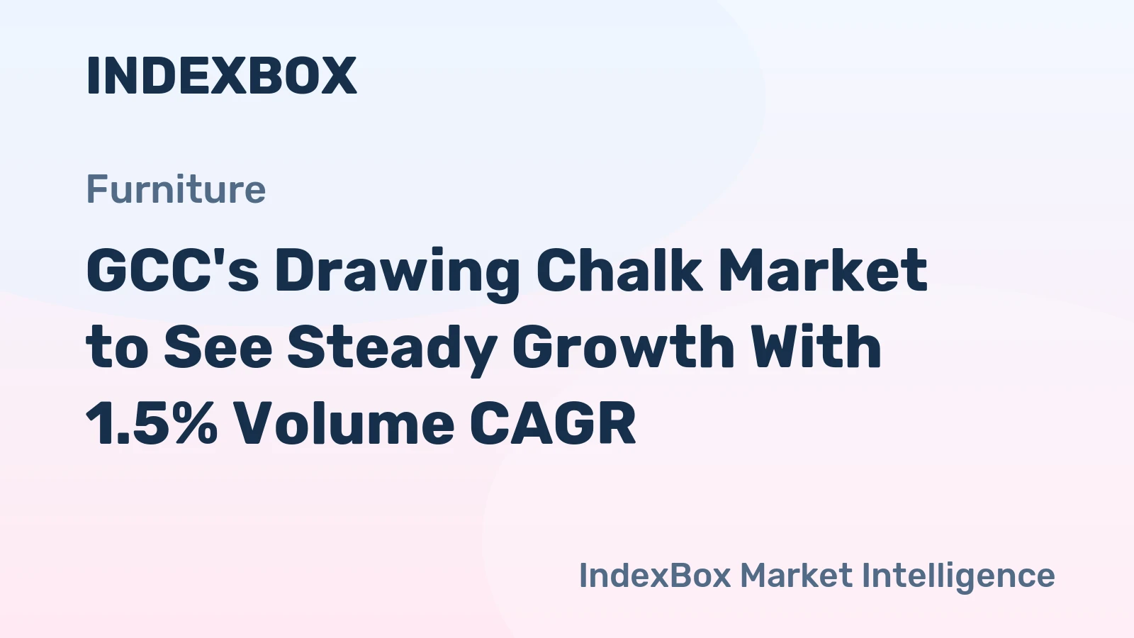 GCC's Drawing Chalk Market to See Steady Growth With 1.5% Volume CAGR