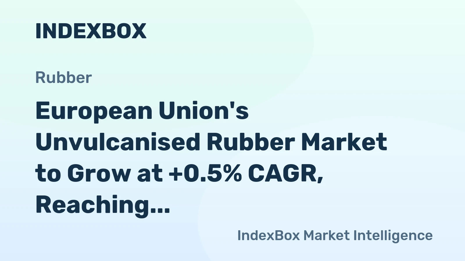 European Union's Unvulcanised Rubber Market to Grow at +0.5% CAGR, Reaching 1M Tons by 2035