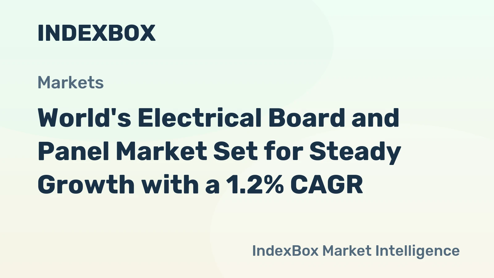 World's Electrical Board and Panel Market Set for Steady Growth with a 1.2% CAGR