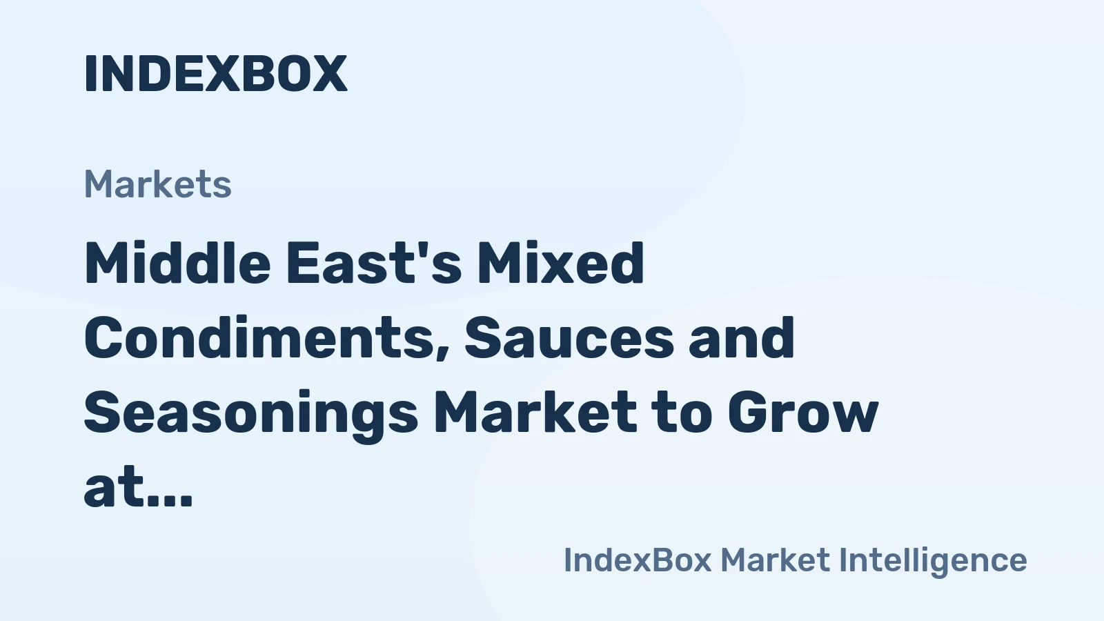 Middle East's Mixed Condiments, Sauces and Seasonings Market to Grow at CAGR of +1.2% from 2024-2035