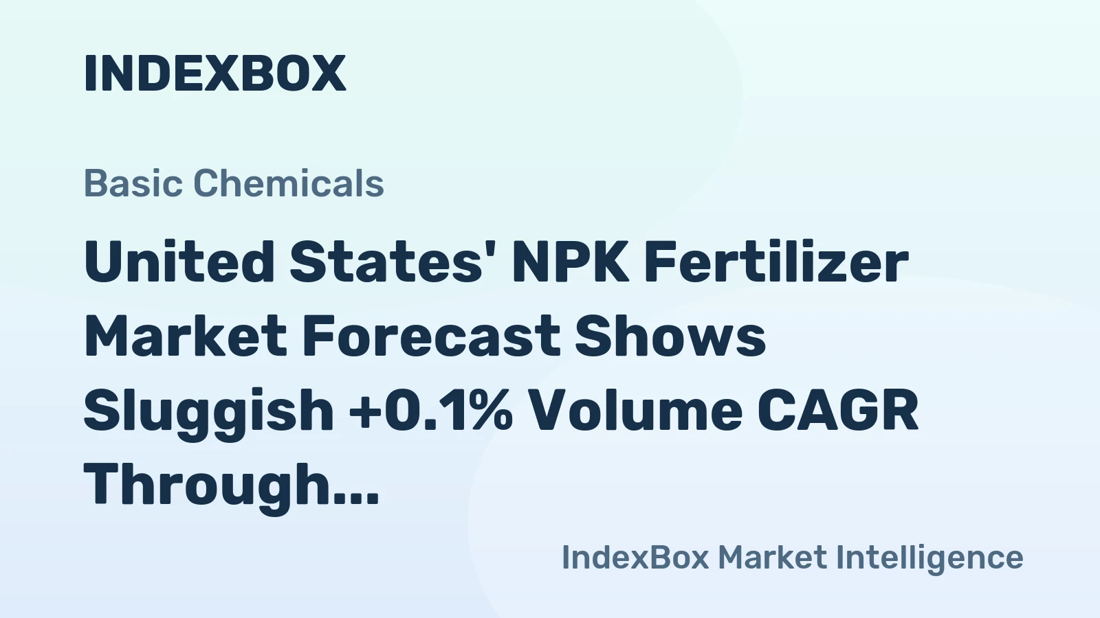 United States' NPK Fertilizer Market Forecast Shows Sluggish +0.1% Volume CAGR Through 2035