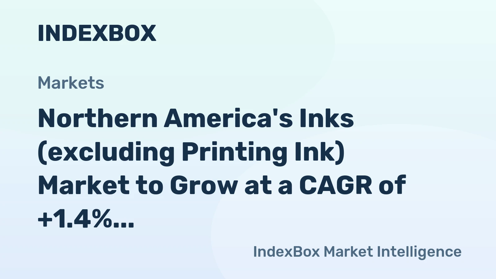 Northern America's Inks (excluding Printing Ink) Market to Grow at a CAGR of +1.4% from 2024-2035, Reaching 51K Tons