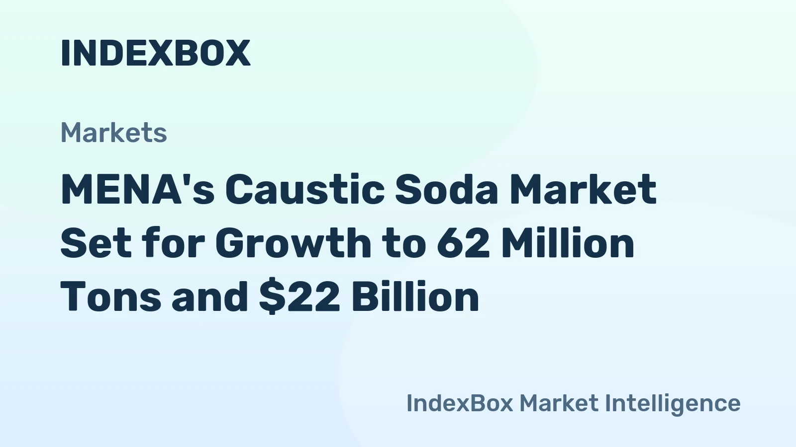MENA's Caustic Soda Market Set for Growth to 62 Million Tons and $22 Billion
