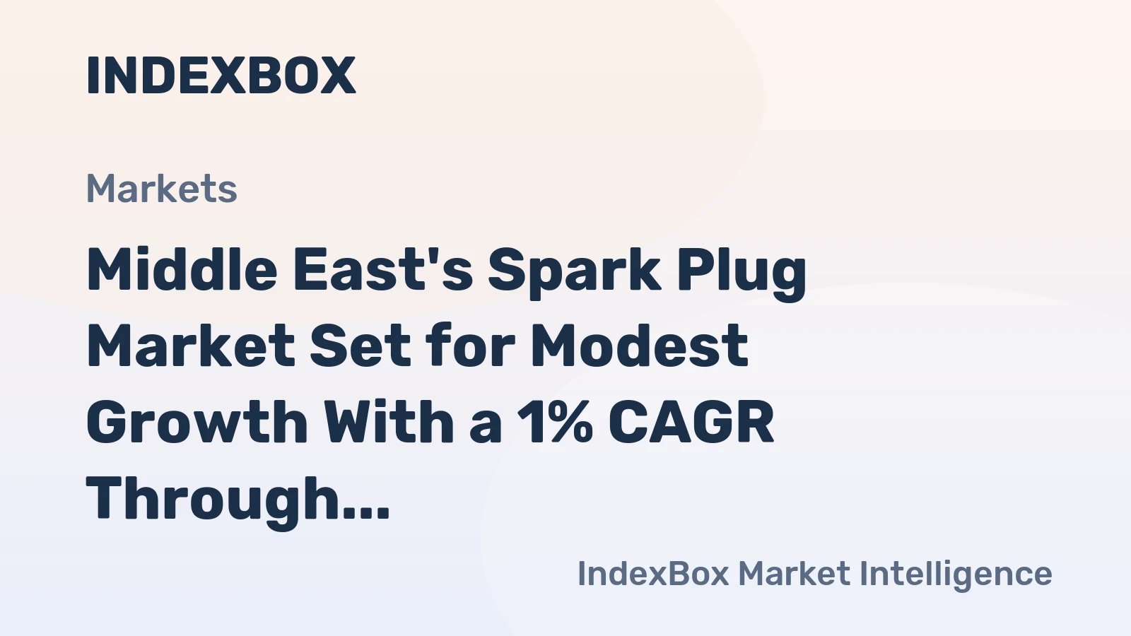 Middle East's Spark Plug Market Set for Modest Growth With a 1% CAGR Through 2035