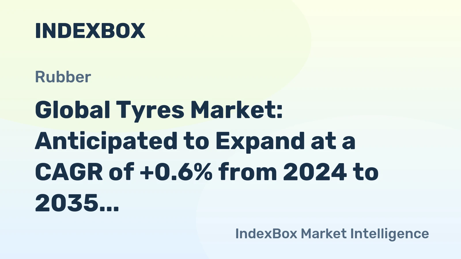 Global Tyres Market: Anticipated to Expand at a CAGR of +0.6% from 2024 to 2035, Reaching 4.2B Units