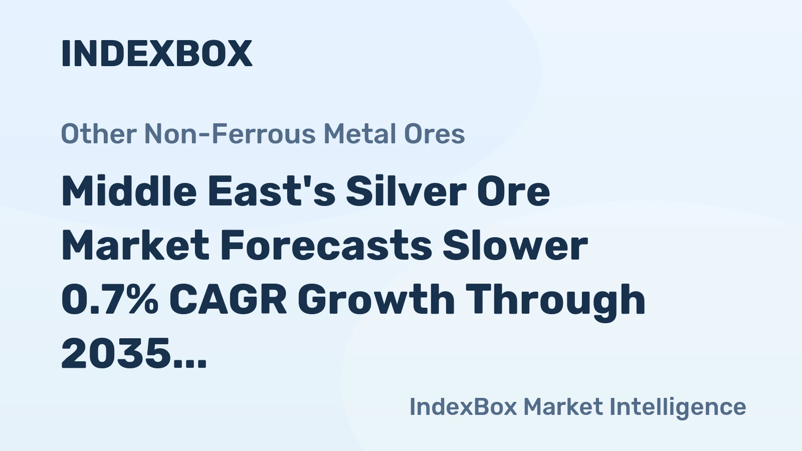 Middle East's Silver Ore Market Forecasts Slower 0.7% CAGR Growth Through 2035