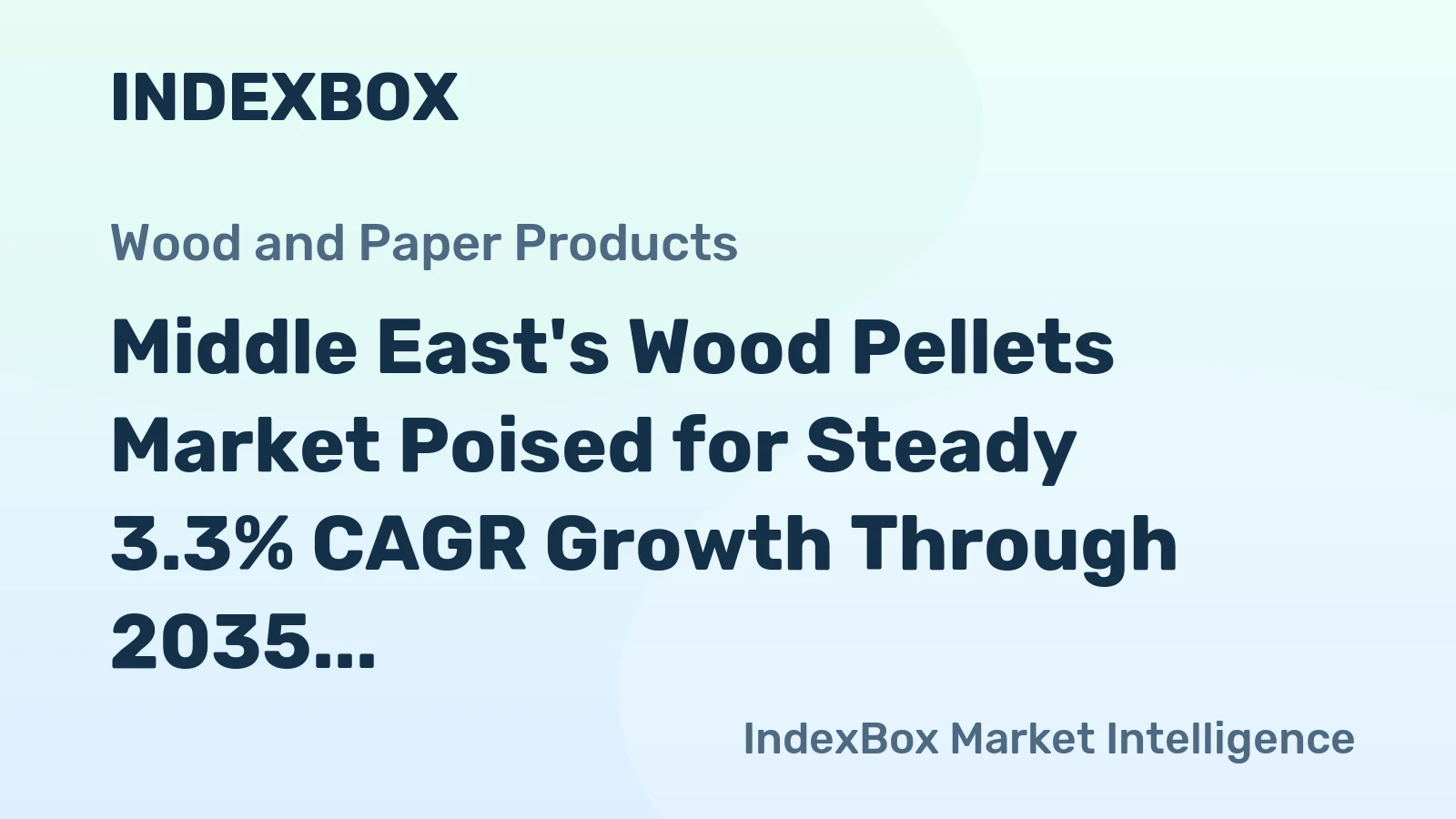 Middle East's Wood Pellets Market Poised for Steady 3.3% CAGR Growth Through 2035