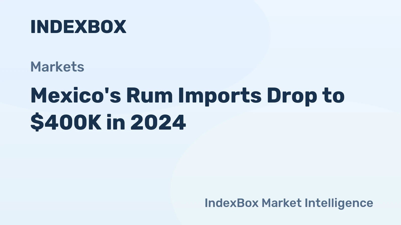 Mexico's Rum Imports Drop to $400K in 2024