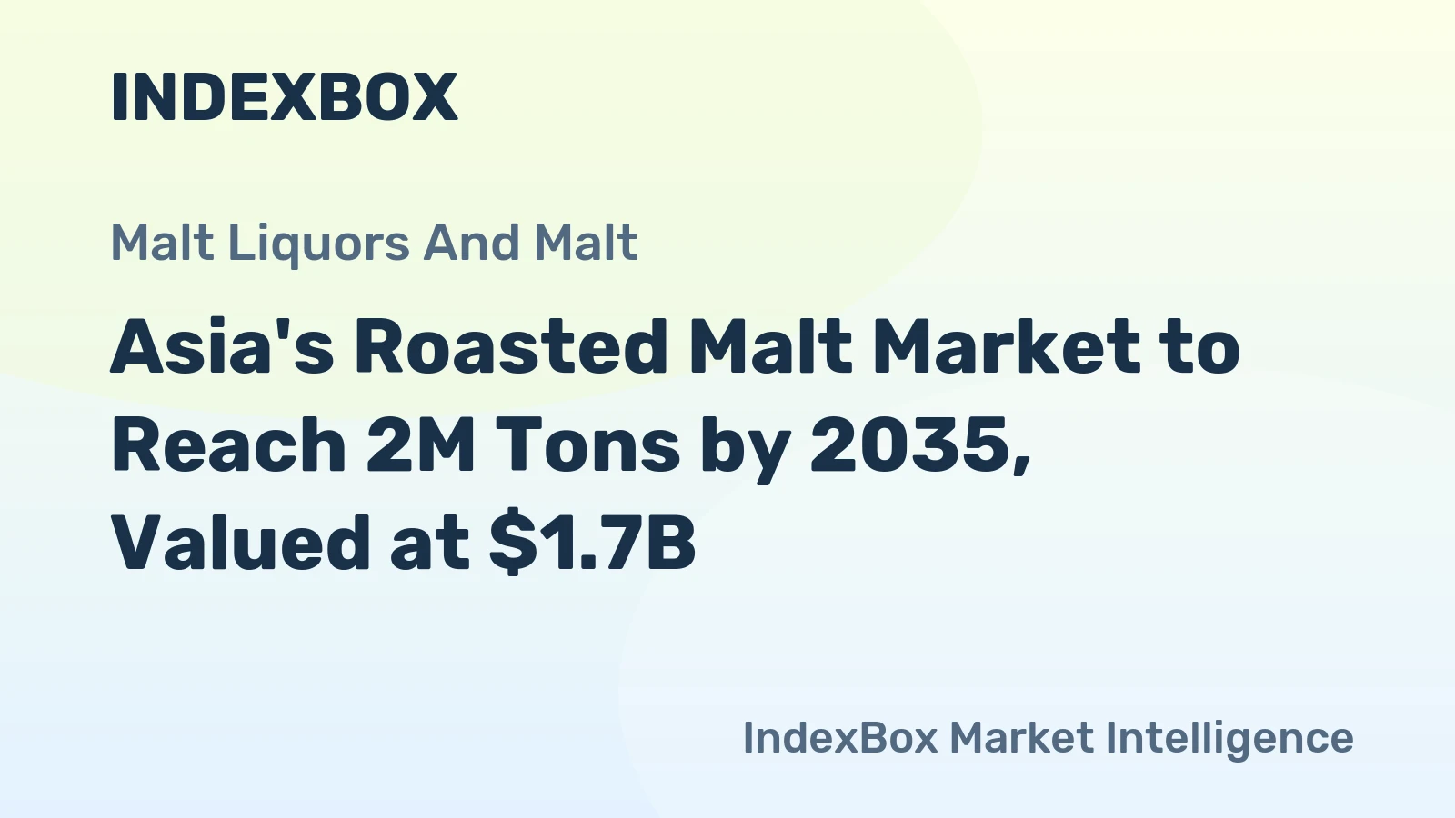 Asia's Roasted Malt Market to Reach 2M Tons by 2035, Valued at $1.7B