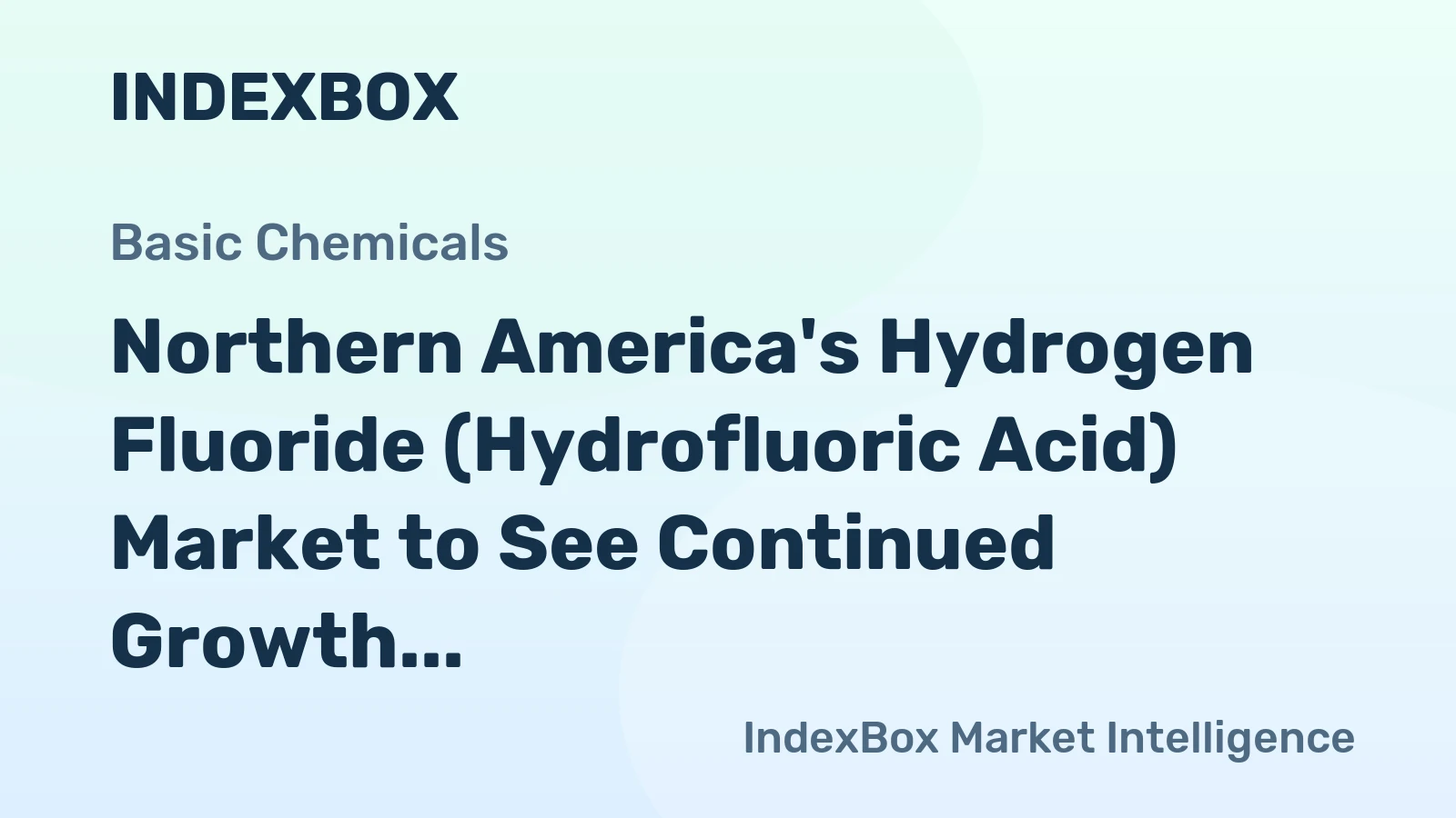 Northern America's Hydrogen Fluoride (Hydrofluoric Acid) Market to See Continued Growth with +1.4% CAGR Through 2035