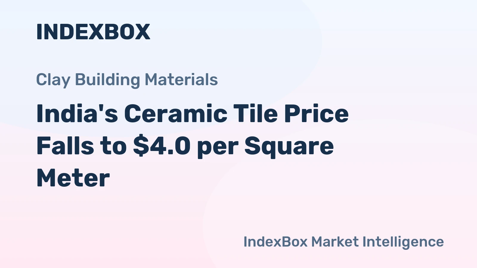 India's Ceramic Tile Price Falls to $4.0 per Square Meter