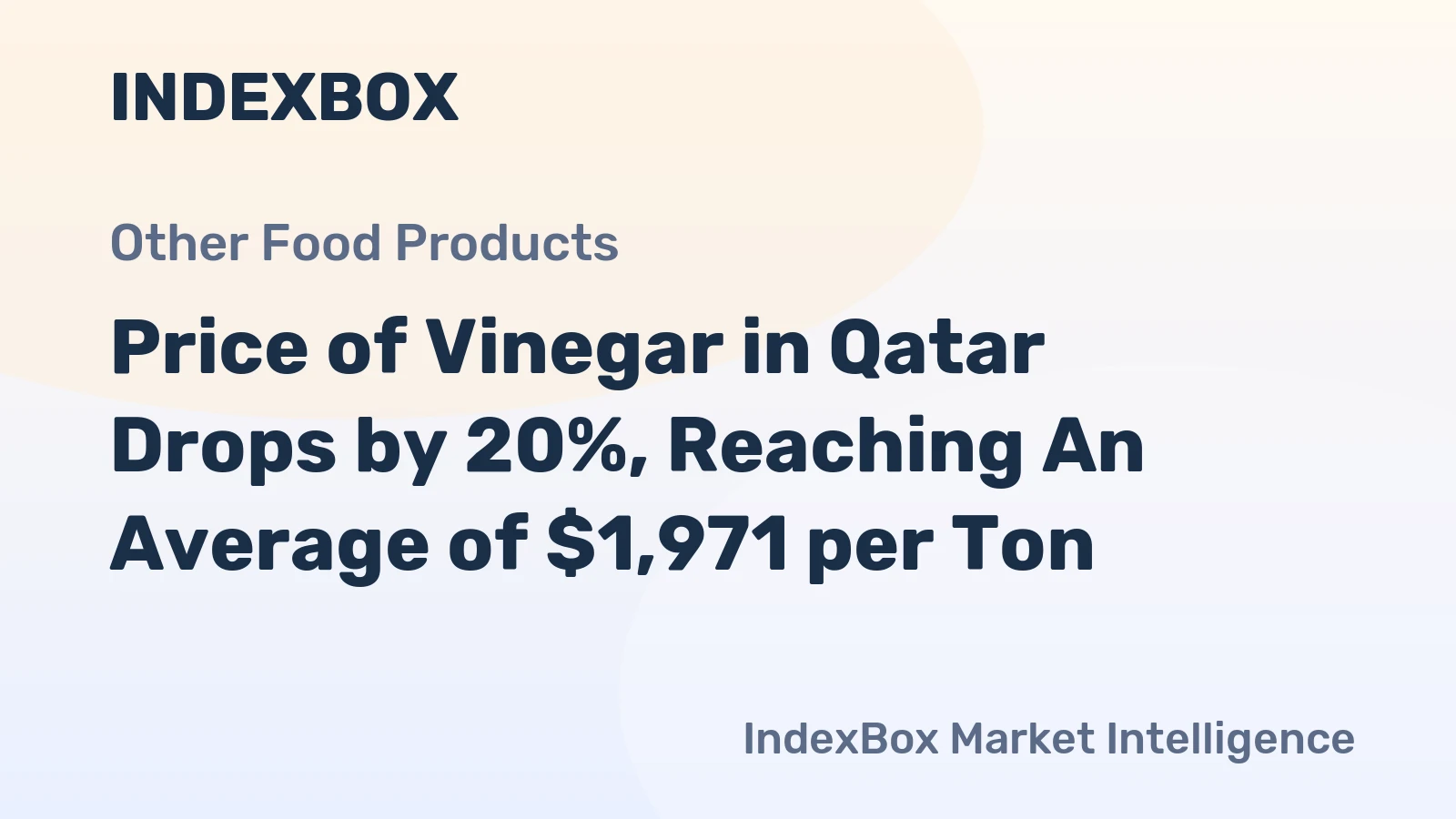 Price of Vinegar in Qatar Drops by 20%, Reaching An Average of $1,971 per Ton