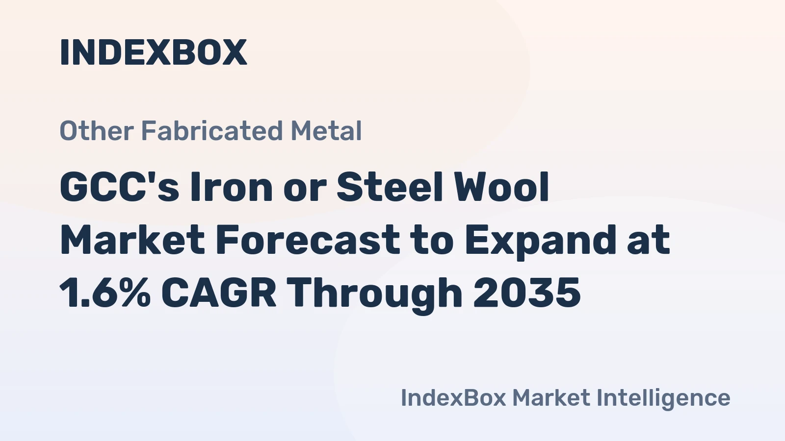 GCC's Iron or Steel Wool Market Forecast to Expand at 1.6% CAGR Through 2035