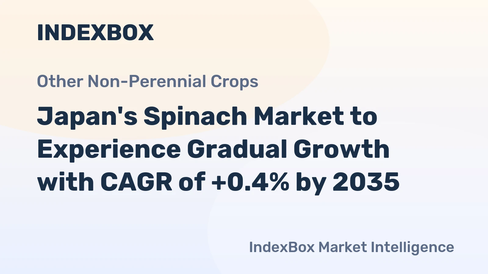 Japan's Spinach Market to Experience Gradual Growth with CAGR of +0.4% by 2035