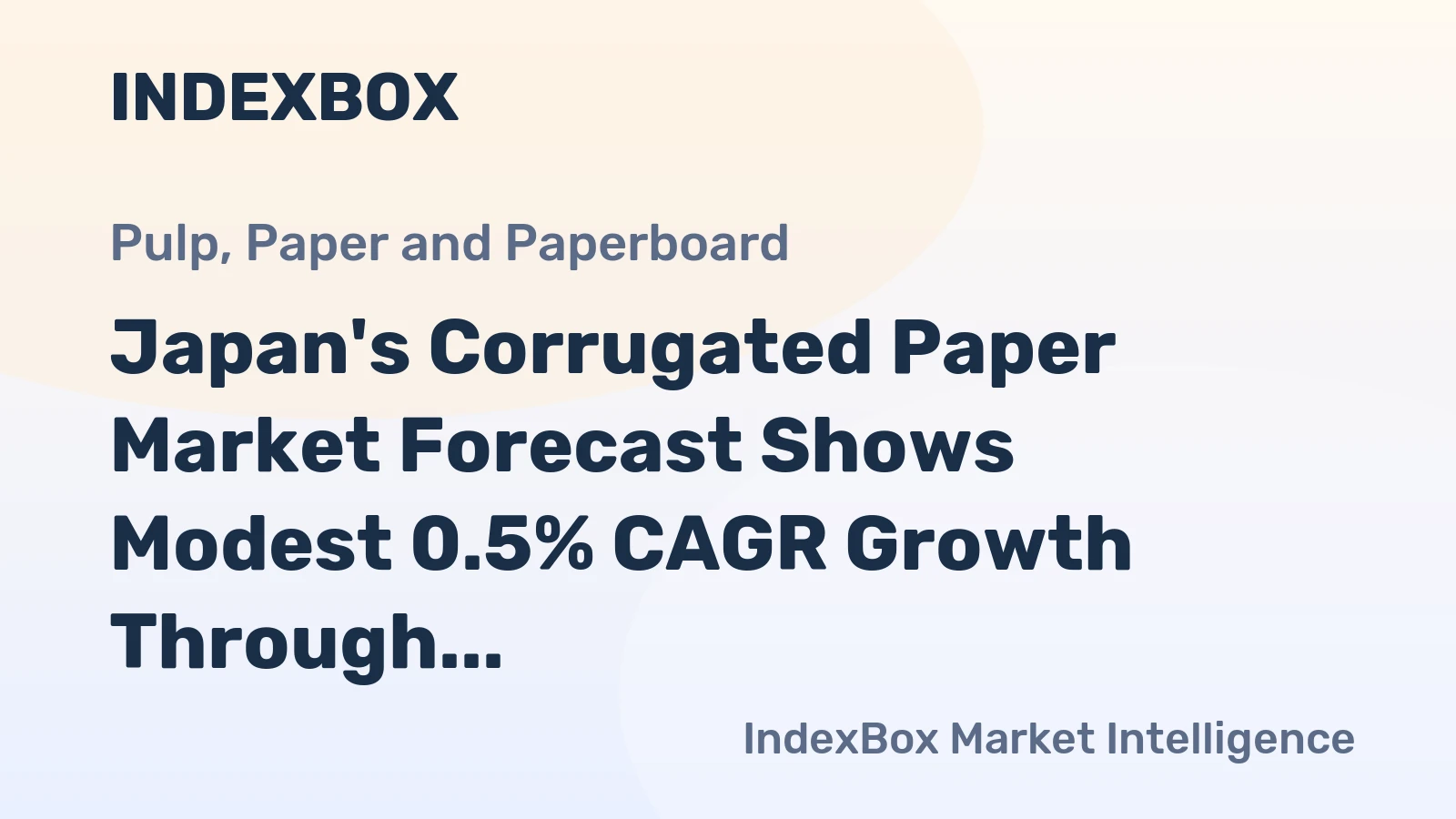 Japan's Corrugated Paper Market Forecast Shows Modest 0.5% CAGR Growth Through 2035