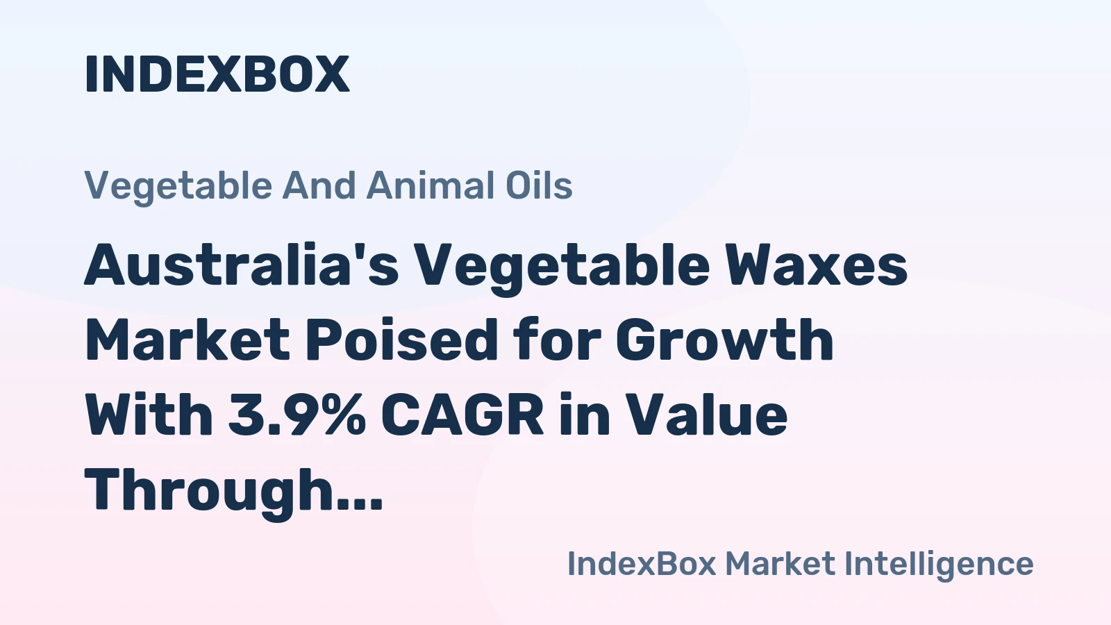 Australia's Vegetable Waxes Market Poised for Growth With 3.9% CAGR in Value Through 2035