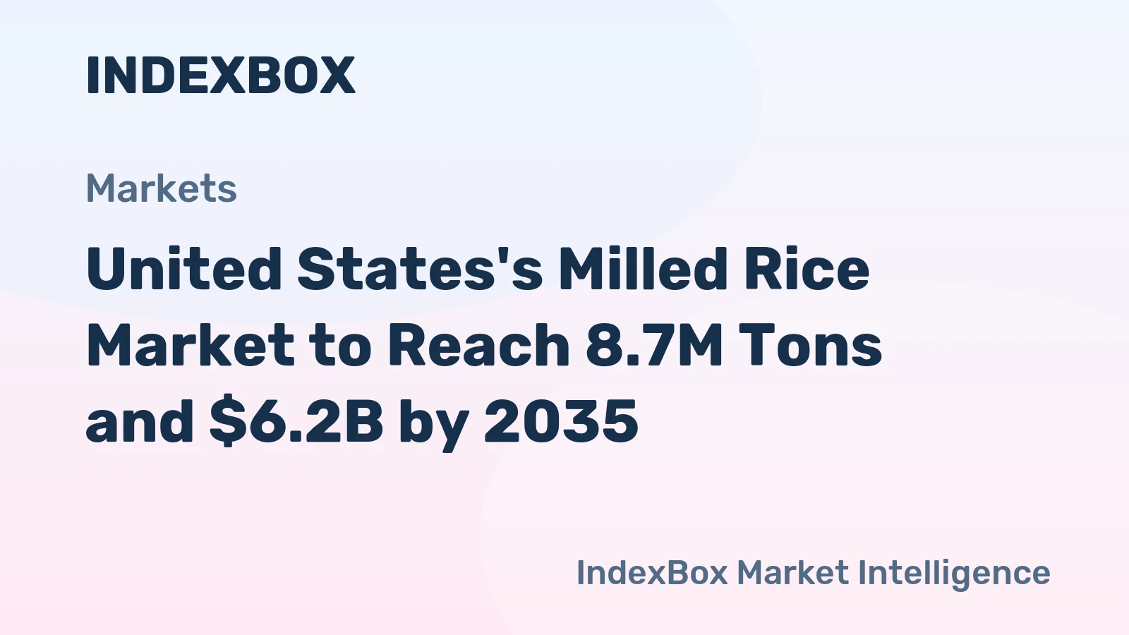 United States's Milled Rice Market to Reach 8.7M Tons and $6.2B by 2035
