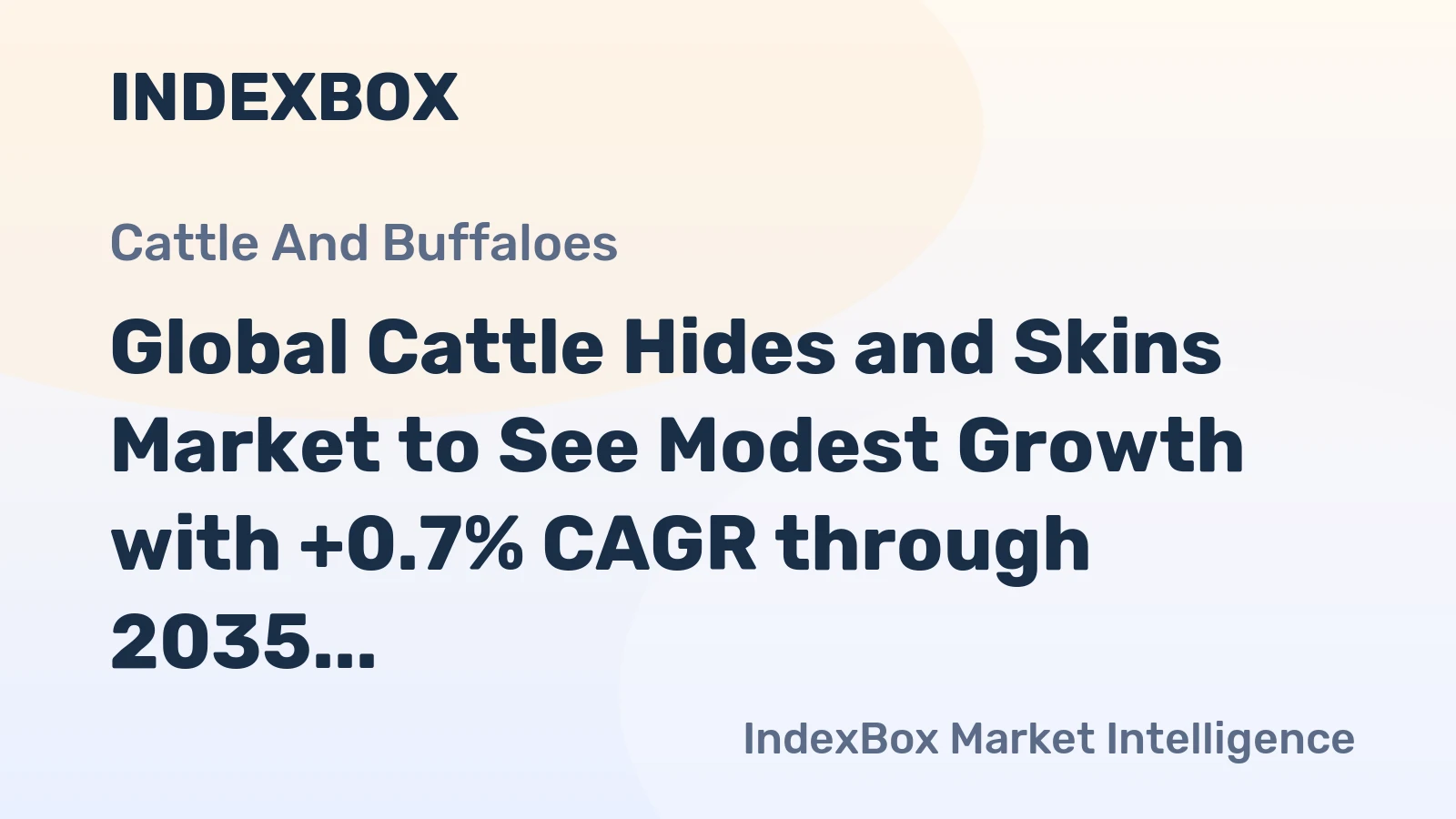 Global Cattle Hides and Skins Market to See Modest Growth with +0.7% CAGR through 2035, Reaching $15.6B