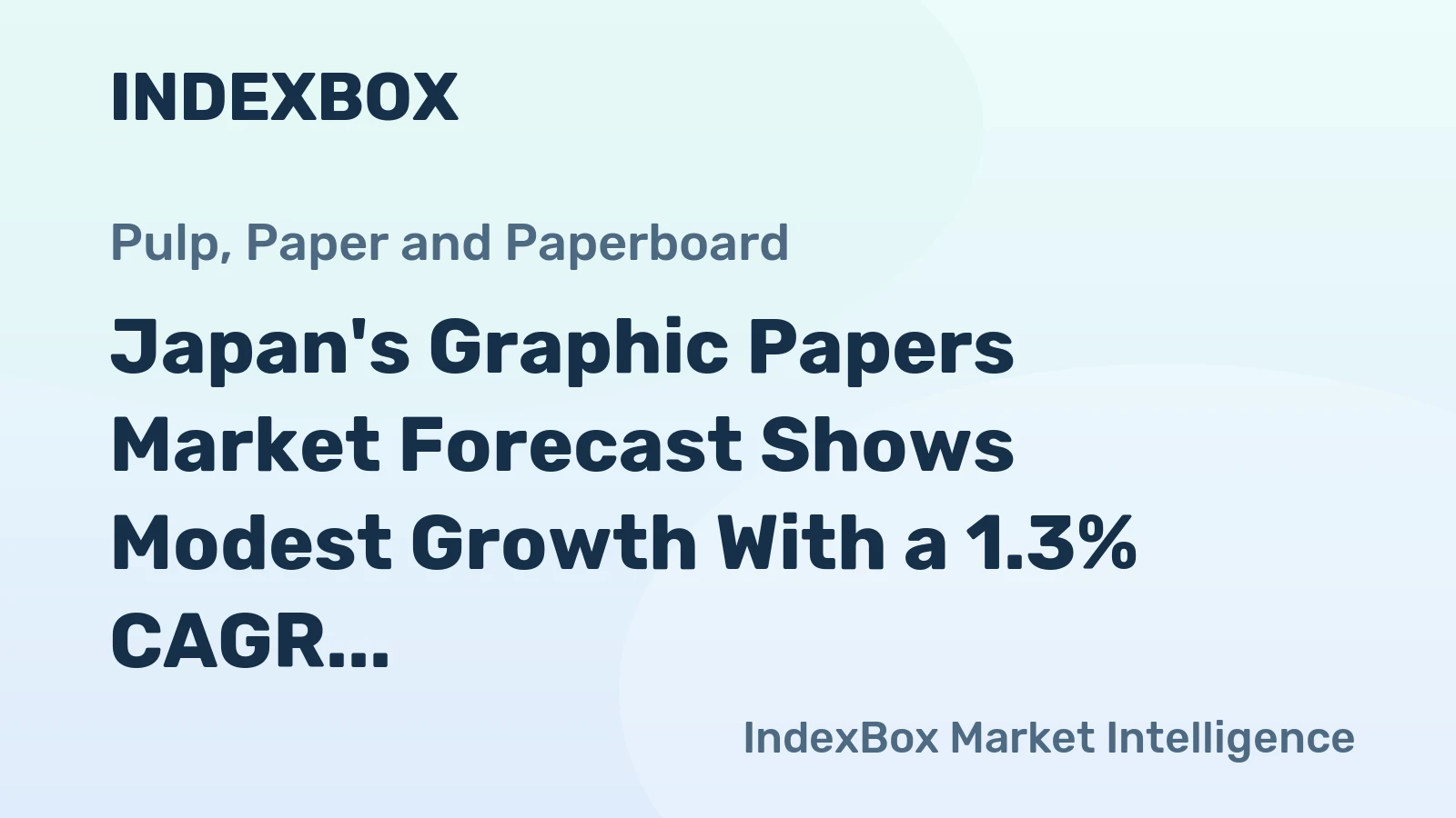 Japan's Graphic Papers Market Forecast Shows Modest Growth With a 1.3% CAGR in Value