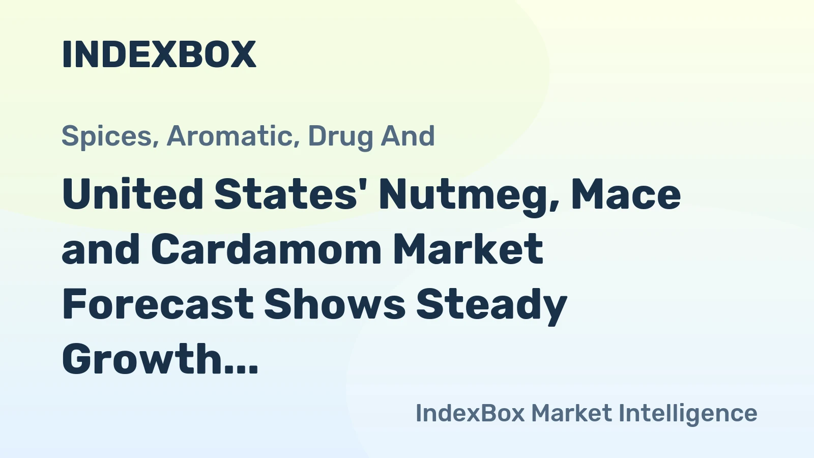United States' Nutmeg, Mace and Cardamom Market Forecast Shows Steady Growth with a 1.6% CAGR in Value